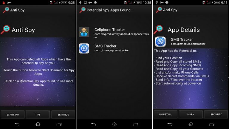 Download Anti Spy app to track and remove spyware on Android